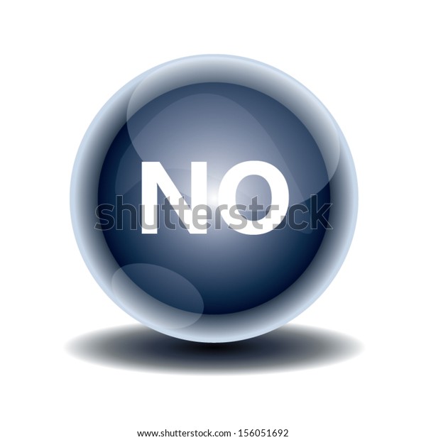 Blue No Button Design Vector Illustration Stock Vector (Royalty Free ...