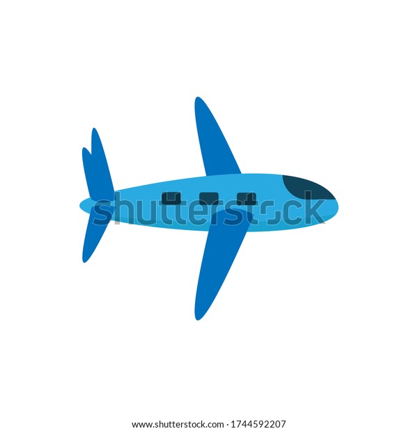Blue Plane Cartoon Vector Design Stock Vector (Royalty Free) 1744592207 ...