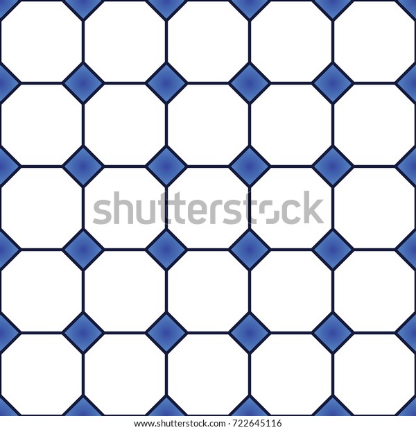 Blue Simple Seamless Tile Pattern Vector Stock Vector (Royalty Free ...