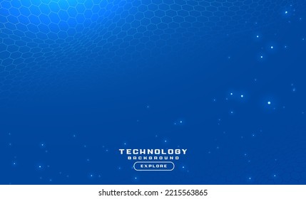 Blue Technology Hexagonal Background Design Vector Stock Vector (Royalty Free) 2215563865 ...