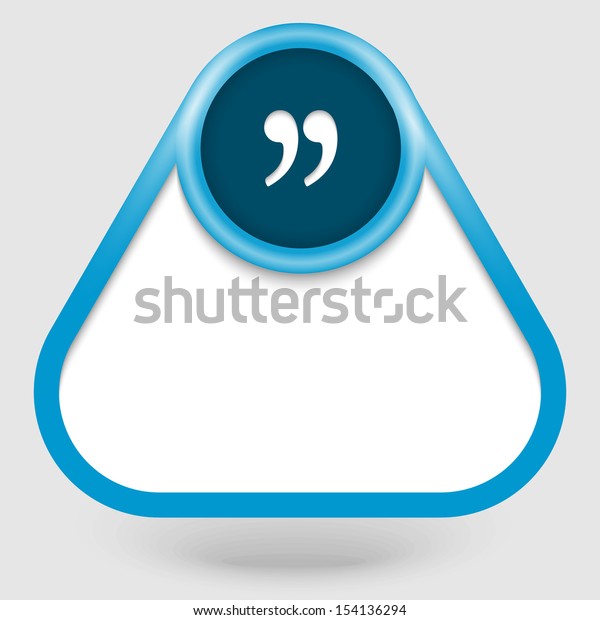 Blue Text Box Quotation Mark Stock Vector (Royalty Free) 154136294 ...