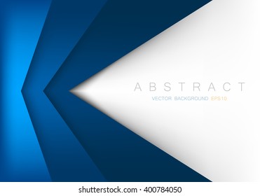 Blue Geometric Triangle Vector Background White Stock Vector (Royalty ...