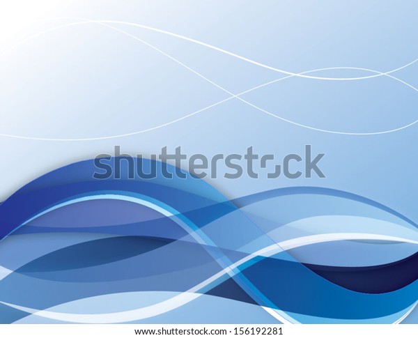 Blue Wave Vector Background Stock Vector (Royalty Free) 156192281 ...