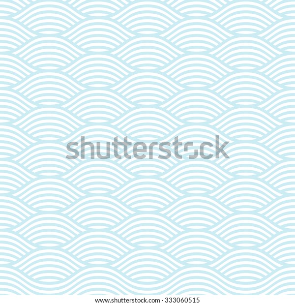 Blue White Seamless Wave Pattern Linear Stock Vector (Royalty Free ...