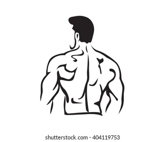 13 Men Posing Bodybuilder Backside Images, Stock Photos, 3D objects ...