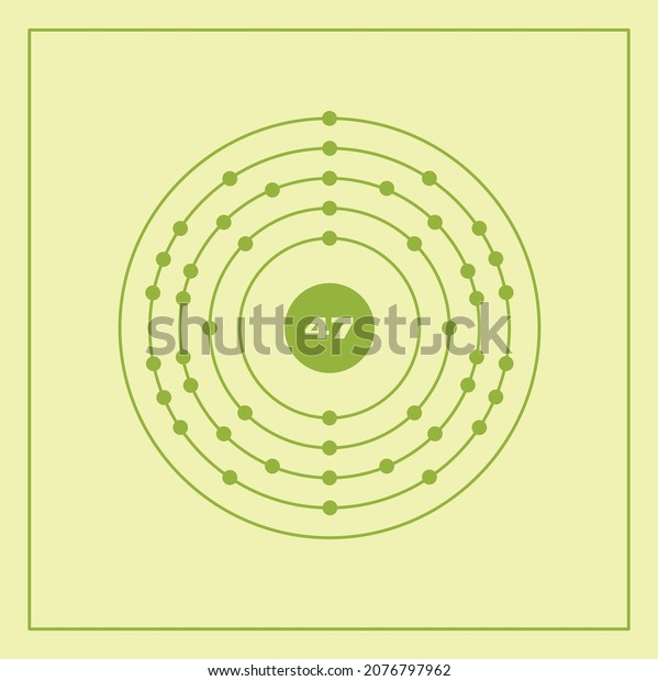 Bohr Model Representation Silver Atom Number Stock Vector (Royalty Free ...