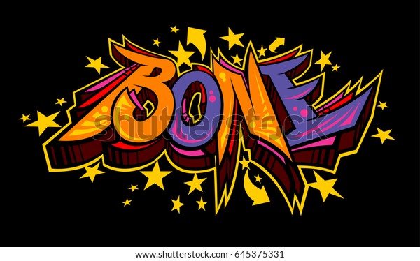 Bone Graffiti Stock Vector (Royalty Free) 645375331 | Shutterstock