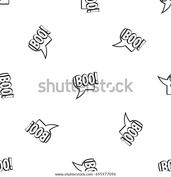 Boo Comic Text Speech Bubble Pattern Stock Vector (Royalty Free ...