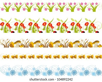 Borders Different Seasons Stock Vector (Royalty Free) 104892242 ...