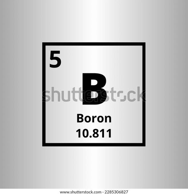 Boron B Periodic Table Elements Vector Stock Vector (Royalty Free ...