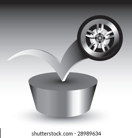 Tire Bouncing On Pavement Stock Vector (Royalty Free) 31534558 ...