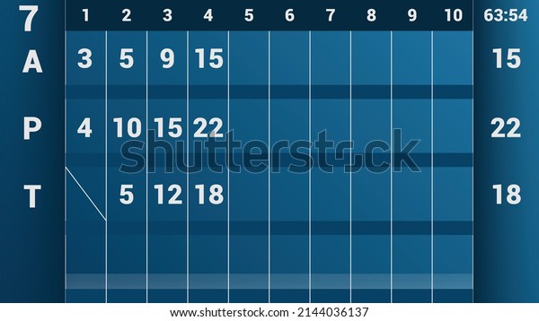 Bowling Score Sheet Template Bowling Table Stock Vector (Royalty Free ...