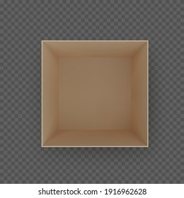 Box Top View Brown Empty Open Stock Vector (Royalty Free) 1916962628 ...