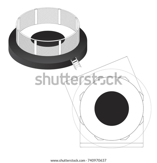 Boxing Ring Design Drawing Stock Vector (Royalty Free) 740970637 ...