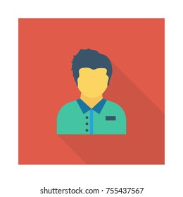 Boy Square Flat Stock Vector (Royalty Free) 755437567 | Shutterstock