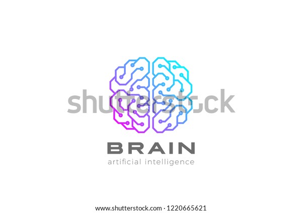 Brain Artificial Intelligence Logo Design Vector Stock Vector (Royalty ...