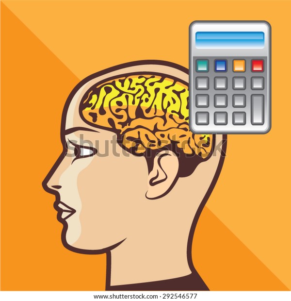 Brain Calculator Vector Stock Vector (Royalty Free) 292546577 ...