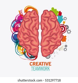Brain Creative Teamwork Concept Stock Vector (Royalty Free) 515050729 ...