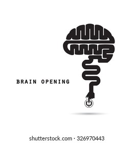Brain Opening Conceptcreative Brain Abstract Vector Stock Vector ...