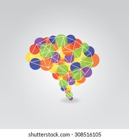 Confetti Brain Vector Stock Vector (Royalty Free) 166985987 | Shutterstock