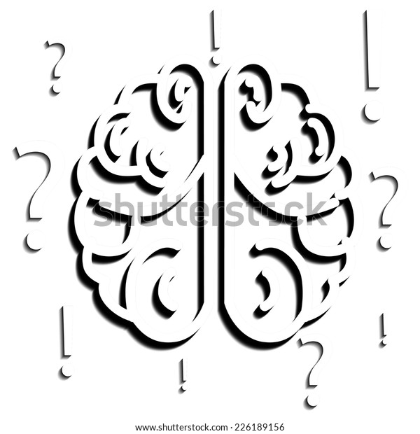 Brain Question Marks Stock Vector (Royalty Free) 226189156 | Shutterstock