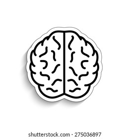 Brain Icon Line Art Style Design Stock Vector (Royalty Free) 2180569943 ...