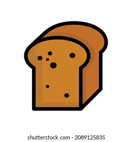 Illustrated Drawing Cute Funny Brown Bread Stock Vector (Royalty Free ...