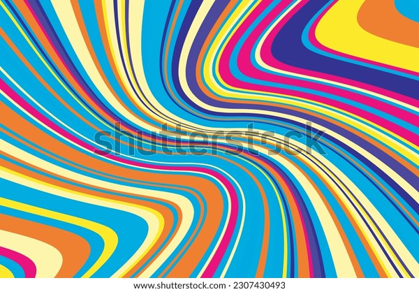 Bright Dynamic Pattern Colorful Wavy Twisted Stock Vector (Royalty Free ...