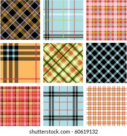 Color Plaid Patterns Set Stock Vector (Royalty Free) 86444821 ...