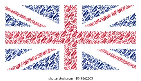 English Flag Collage Done Waving Flag Stock Vector (Royalty Free ...