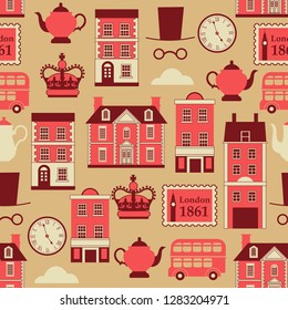 British Vector Retro Pattern Stock Vector (Royalty Free) 1283204971 ...