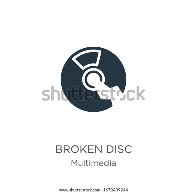 Broken Disc Icon Vector Trendy Flat Stock Vector (Royalty Free ...