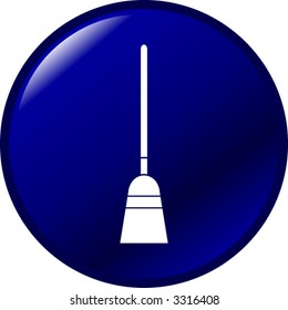 Broom Button Stock Vector (Royalty Free) 3316408 | Shutterstock