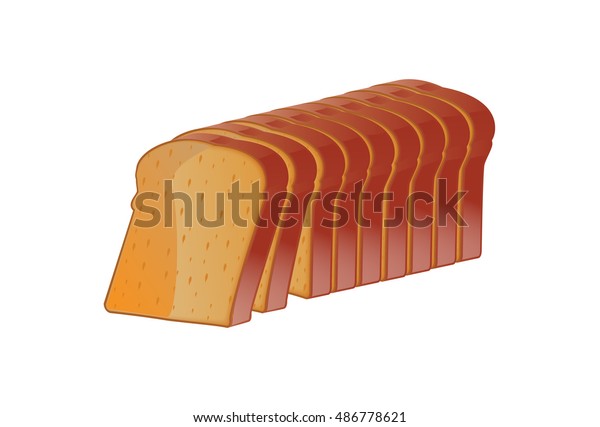 Brown Bread Vector Illustration Stock Vector (Royalty Free) 486778621 ...