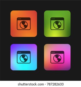 Clock Four Color Gradient App Icon Stock Vector (Royalty Free ...