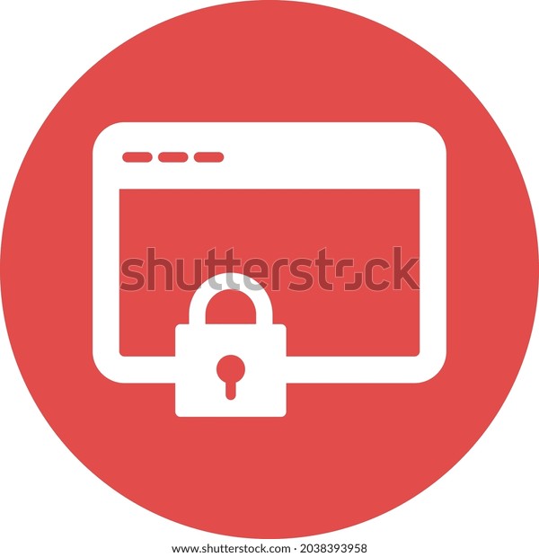 Browser Lock Isolated Vector Icon Which Stock Vector (Royalty Free ...