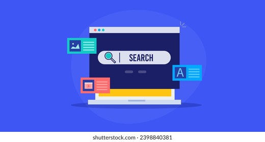 Browser Search Search Bar Search Engine Stock Vector (Royalty Free ...