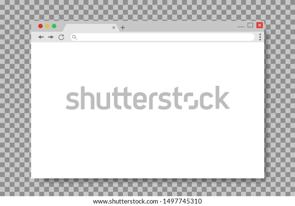 Browser Window Mockup Style Empty Website Stock Vector (Royalty Free ...