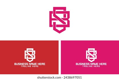 Bs Interlocking Monogram Sb Interlocking Monogram Stock Vector (Royalty ...