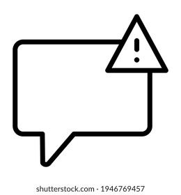 Bubble Exclamation Mark Chat Error Icon Stock Vector (Royalty Free ...