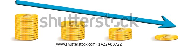 Budget Stack Coins Vector Diagram Schedule Stock Vector (Royalty Free ...