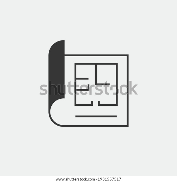 Building Plan Vector Icon Model Civil Stock Vector (Royalty Free ...