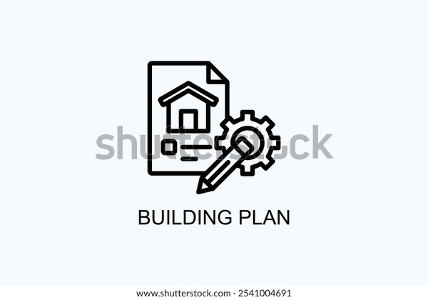 Building Plan Vector Logo Sign Symbol Stock Vector (Royalty Free ...
