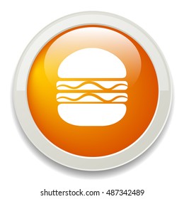 Burger Button Stock Vector (Royalty Free) 487342489 | Shutterstock