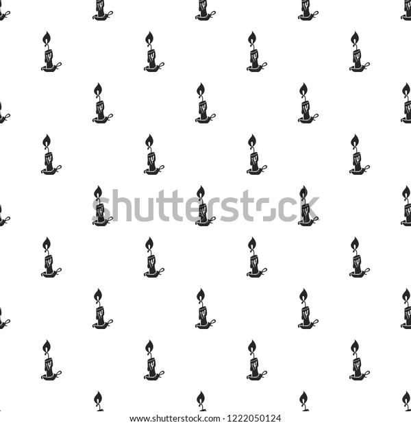 Burning Candle Pattern Seamless Repeat Background Stock Vector (Royalty ...