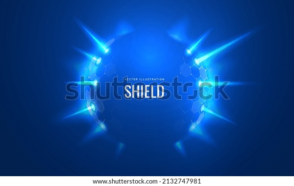 Burst Light Effect Bubble Circle Shield Stock Vector (Royalty Free ...