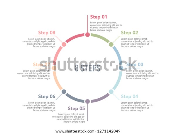 Business 8 Step Process Chart Infographics Stock Vector (Royalty Free ...