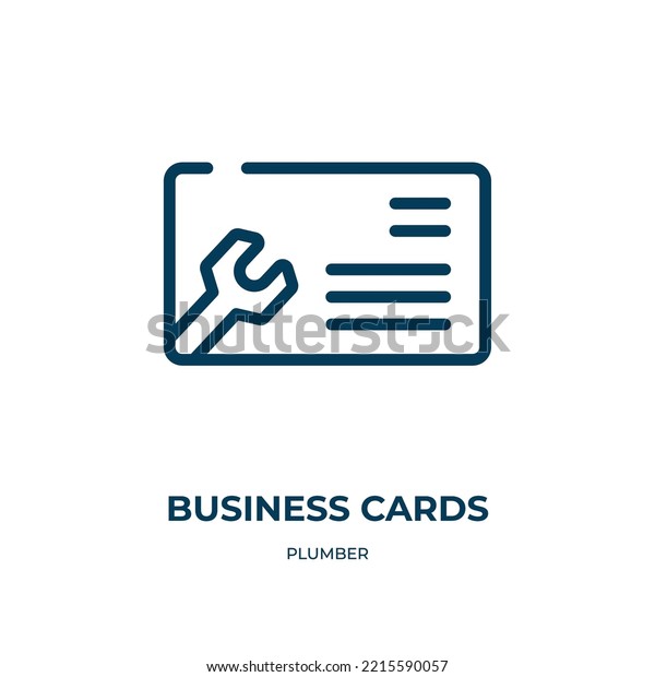 Business Cards Icon Linear Vector Illustration Stock Vector (Royalty ...