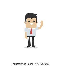 Professional Business Man Flat Character Isolated Stock Vector (Royalty ...