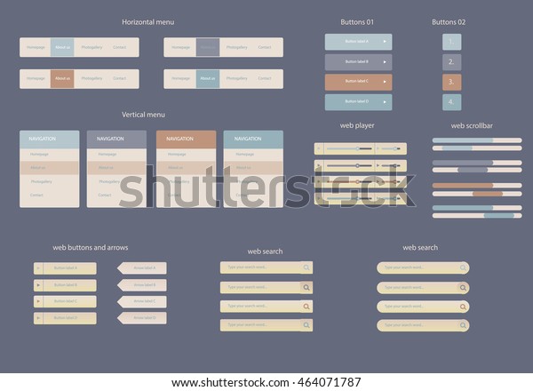 Business Web Graphics Elements Template Set Stock Vector (Royalty Free ...